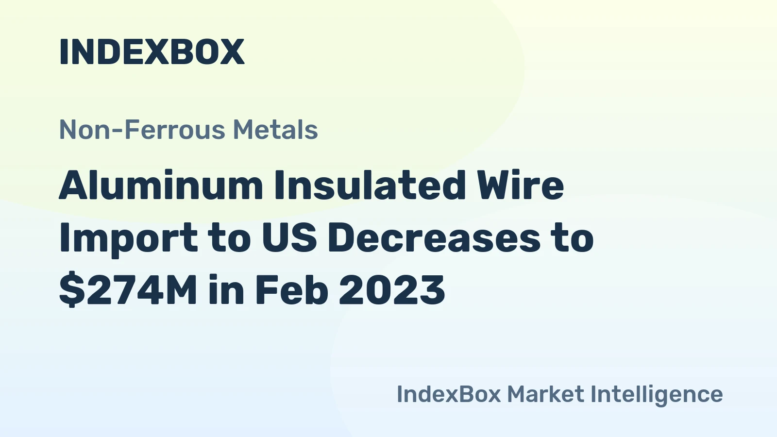 Aluminum Insulated Wire Import to US Decreases to $274M in Feb 2023