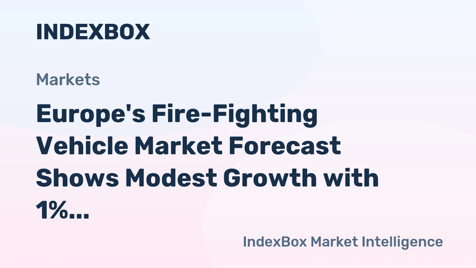 Europe's Fire-Fighting Vehicle Market Forecast Shows Modest Growth with 1% CAGR in Value Through 2035