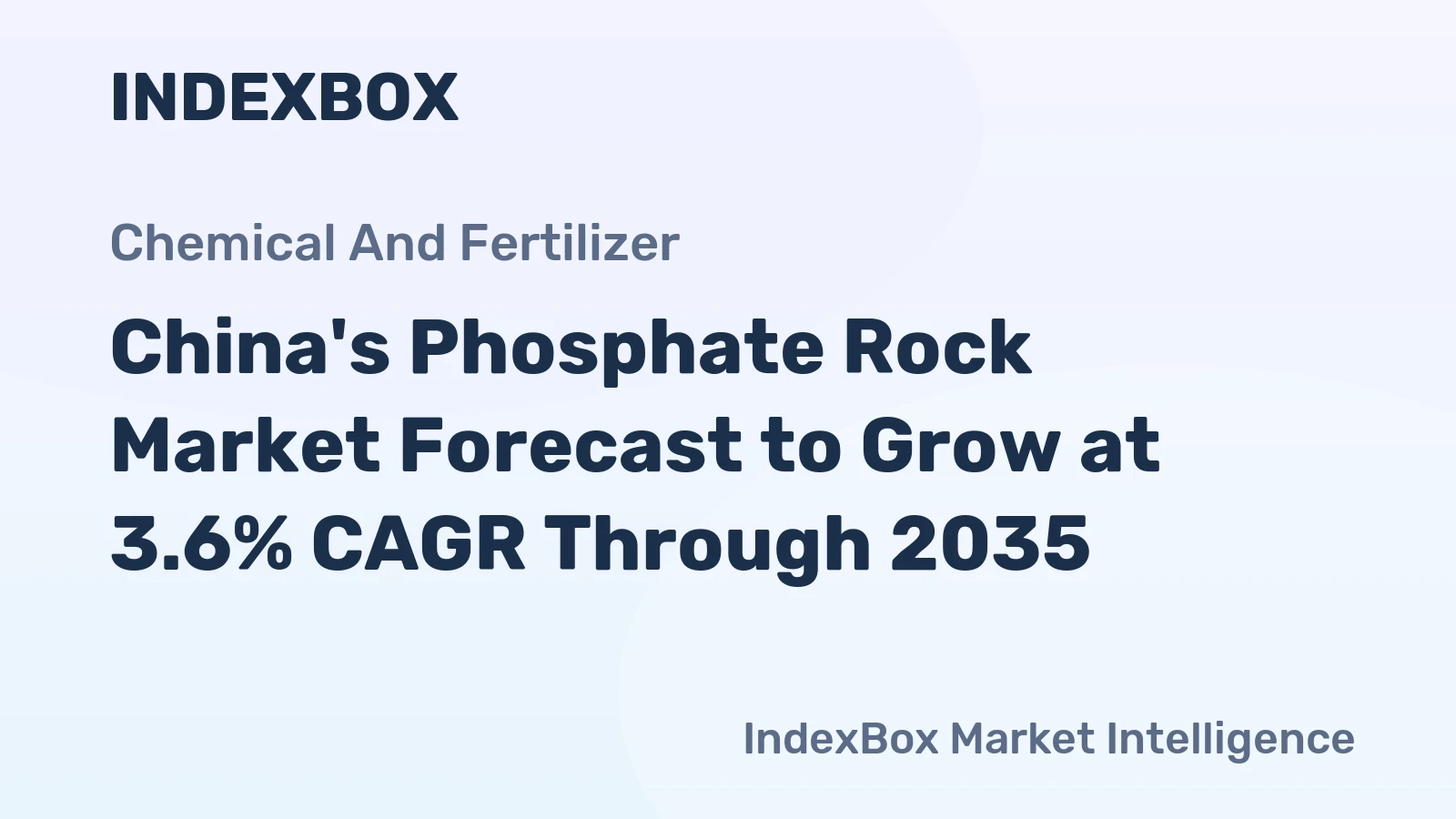 China's Phosphate Rock Market Forecast to Grow at 3.6% CAGR Through 2035