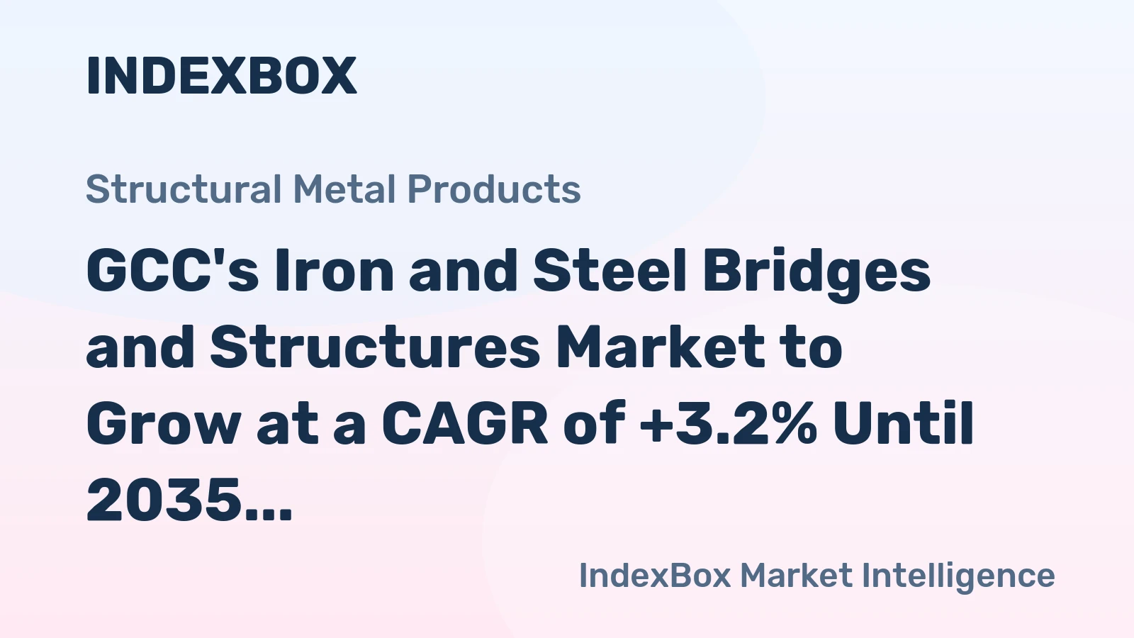 GCC's Iron and Steel Bridges and Structures Market to Grow at a CAGR of +3.2% Until 2035, Reaching 669K Tons