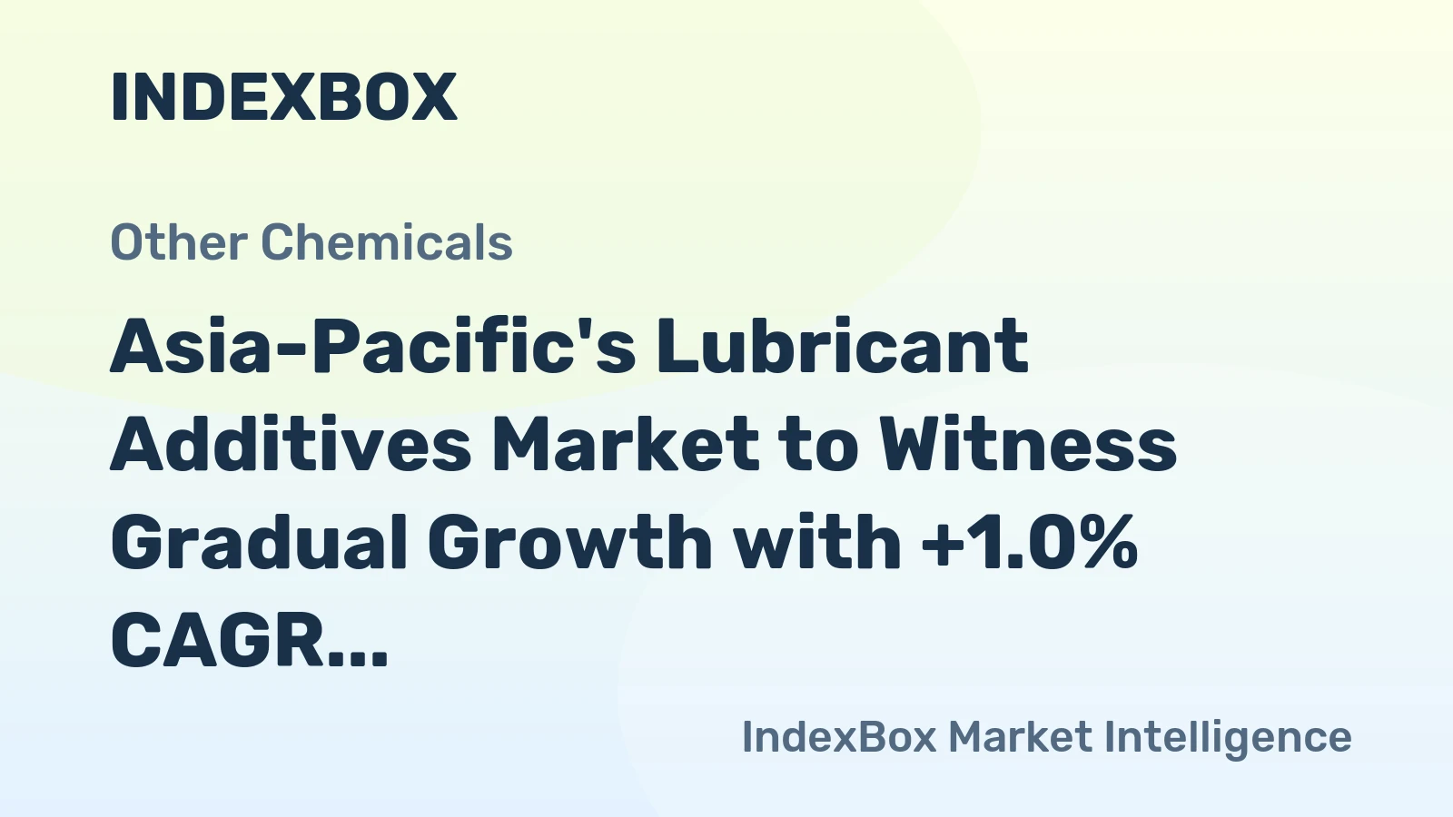 Asia-Pacific's Lubricant Additives Market to Witness Gradual Growth with +1.0% CAGR from 2024 to 2035