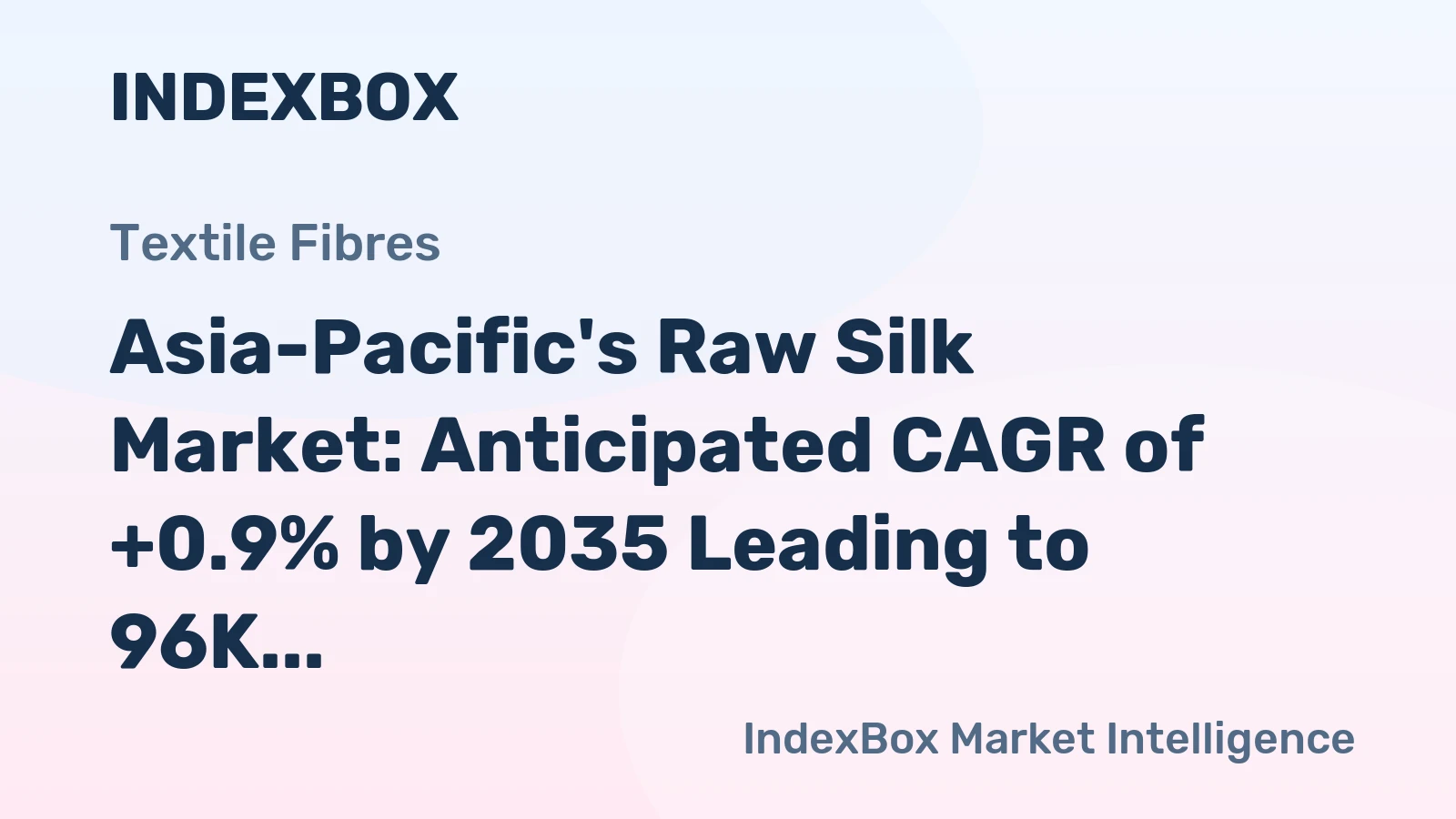 Asia-Pacific's Raw Silk Market: Anticipated CAGR of +0.9% by 2035 Leading to 96K tons Volume and $4.5B Value