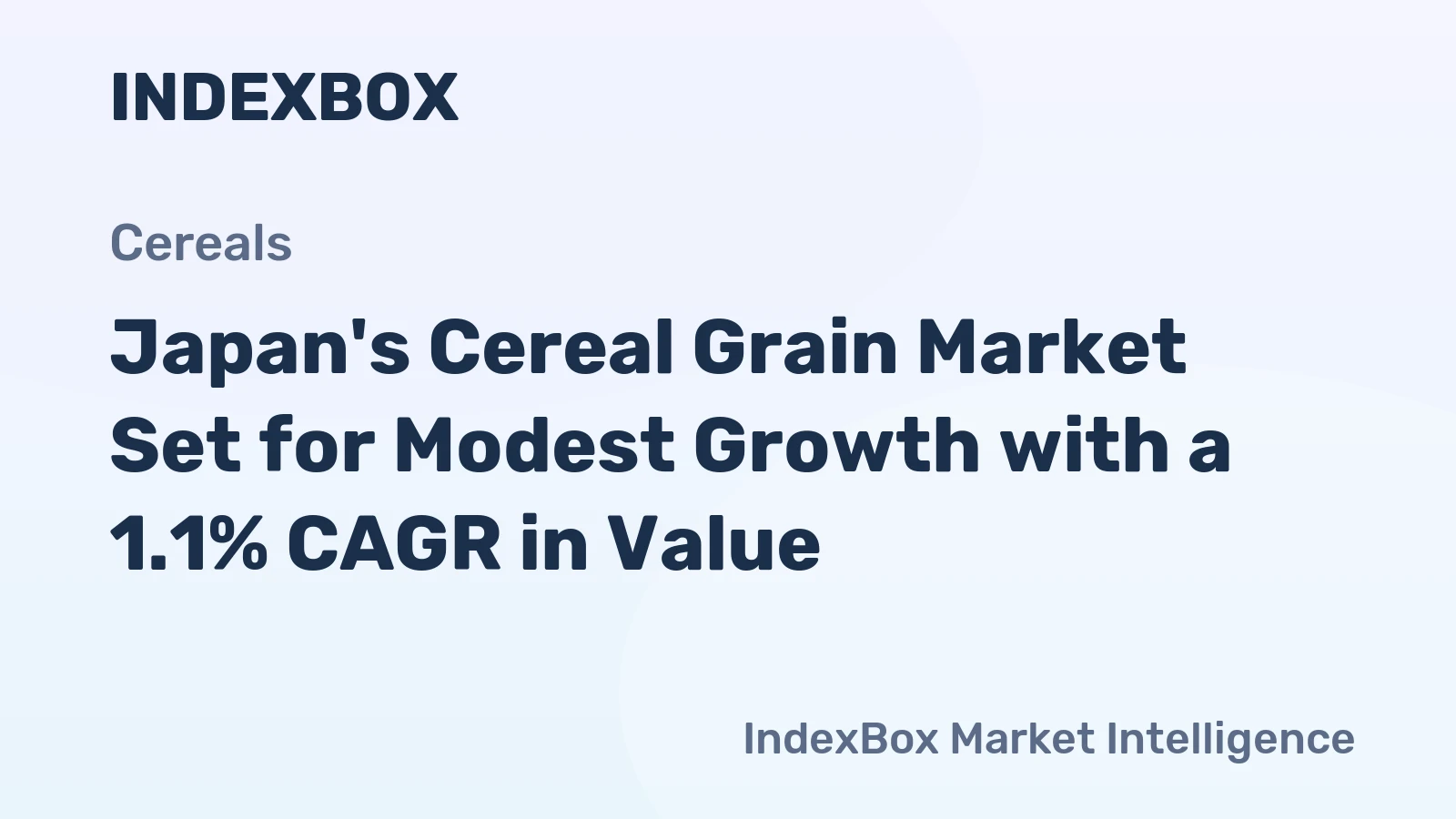 Japan's Cereal Grain Market Set for Modest Growth with a 1.1% CAGR in Value