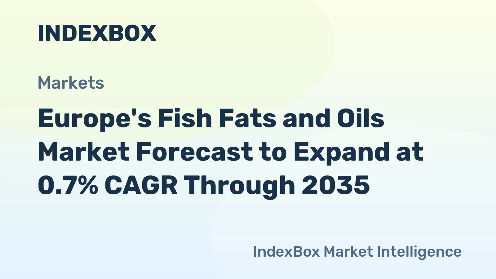 Europe's Fish Fats and Oils Market Forecast to Expand at 0.7% CAGR Through 2035