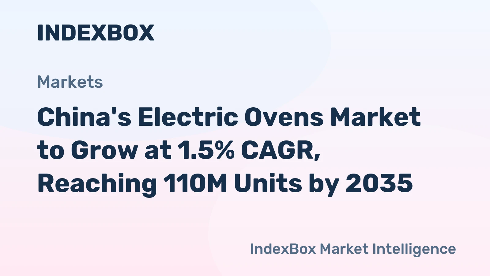 China's Electric Ovens Market to Grow at 1.5% CAGR, Reaching 110M Units by 2035