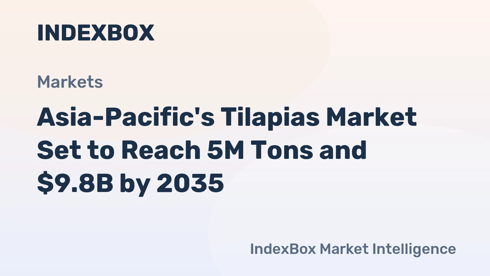 Asia-Pacific's Tilapias Market Set to Reach 5M Tons and $9.8B by 2035