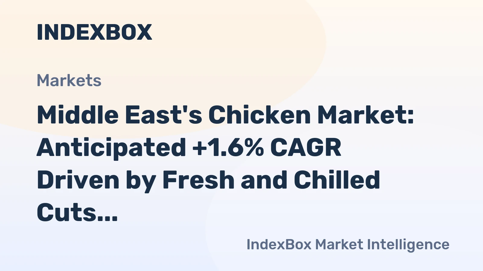 Middle East's Chicken Market: Anticipated +1.6% CAGR Driven by Fresh and Chilled Cuts Demand