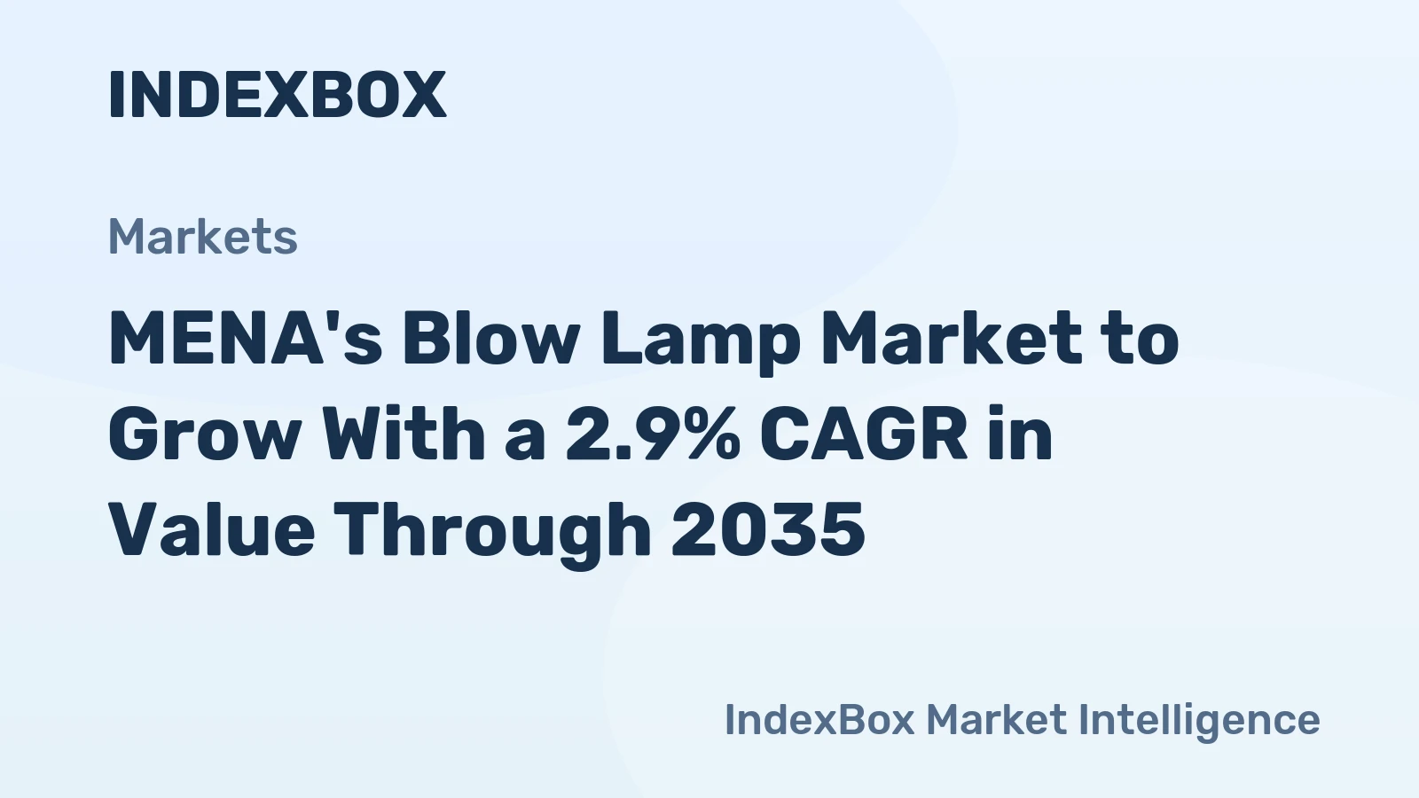 MENA's Blow Lamp Market to Grow With a 2.9% CAGR in Value Through 2035