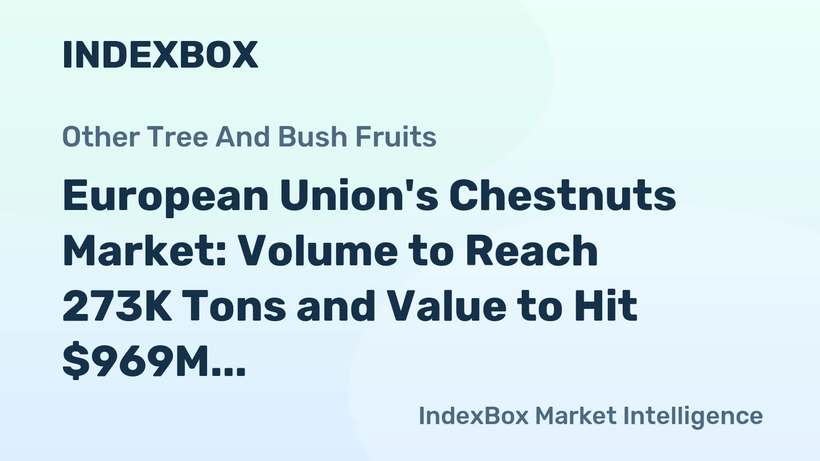 European Union's Chestnuts Market: Volume to Reach 273K Tons and Value to Hit $969M by 2035