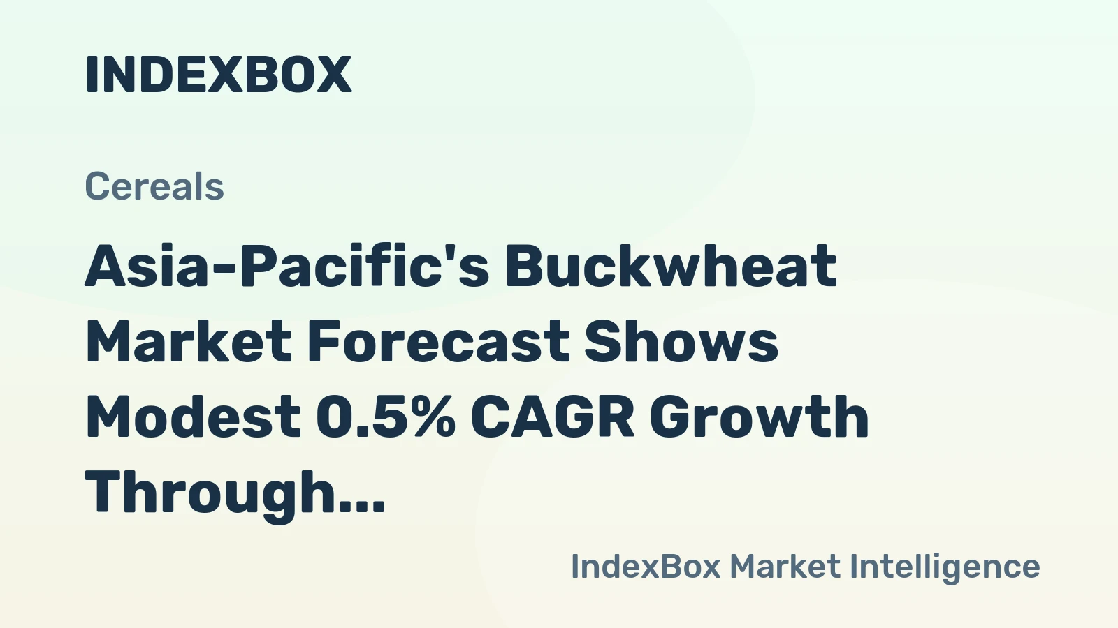 Asia-Pacific's Buckwheat Market Forecast Shows Modest 0.5% CAGR Growth Through 2035