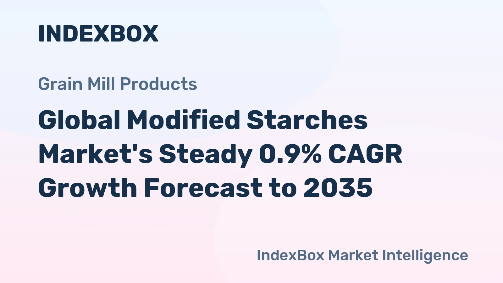 Global Modified Starches Market's Steady 0.9% CAGR Growth Forecast to 2035