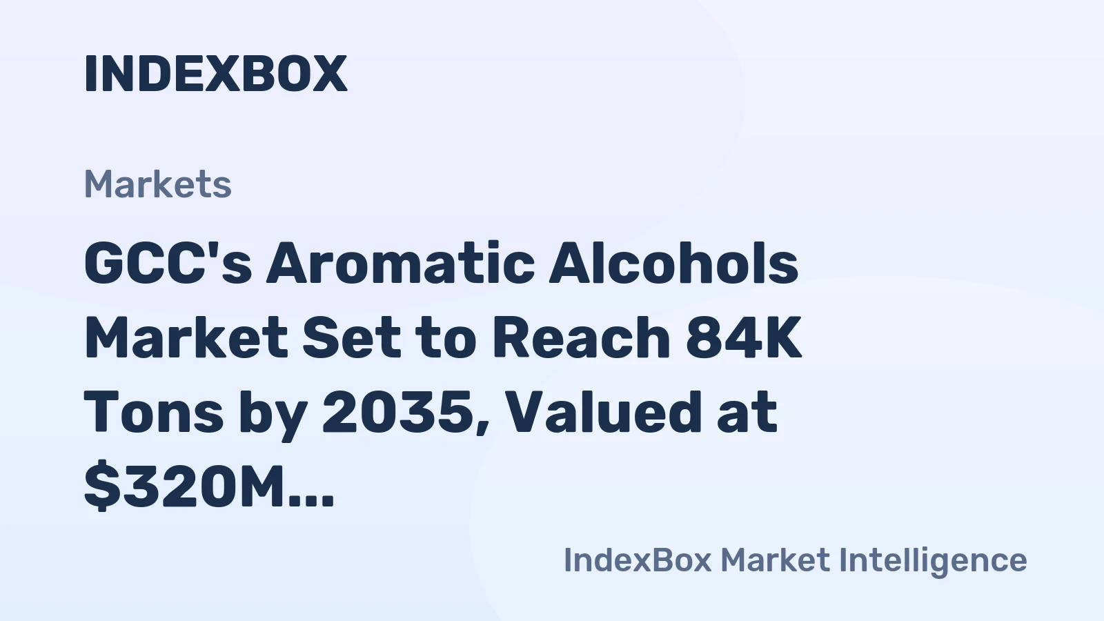 GCC's Aromatic Alcohols Market Set to Reach 84K Tons by 2035, Valued at $320M