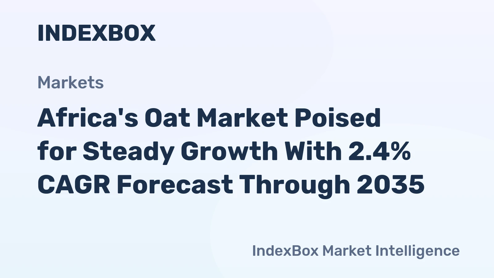 Africa's Oat Market Poised for Steady Growth With 2.4% CAGR Forecast Through 2035