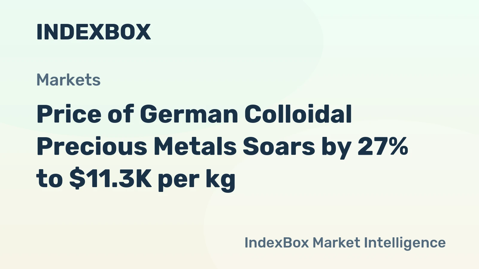 Price of German Colloidal Precious Metals Soars by 27% to $11.3K per kg