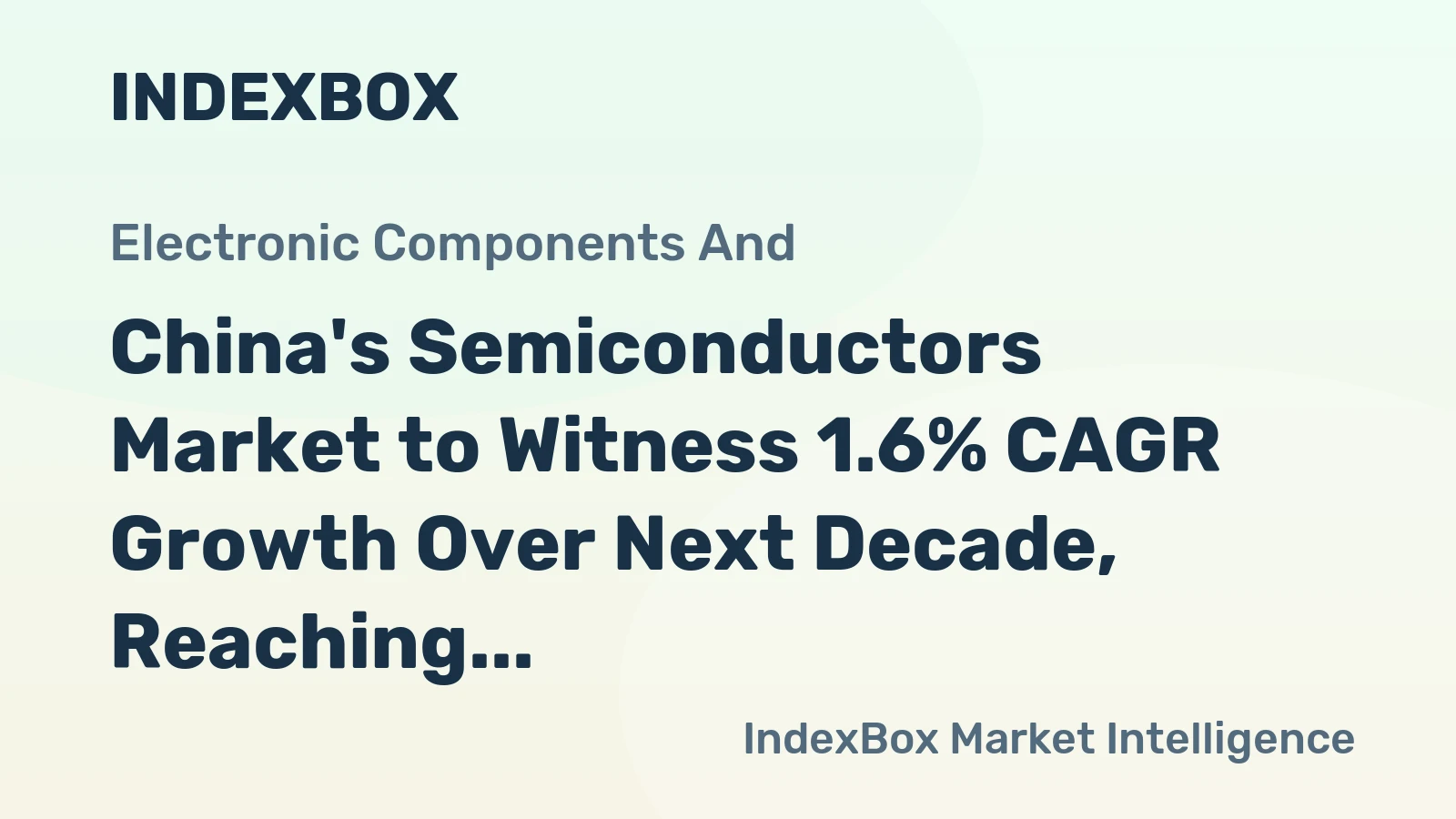 China's Semiconductors Market to Witness 1.6% CAGR Growth Over Next Decade, Reaching $13B Value by 2035