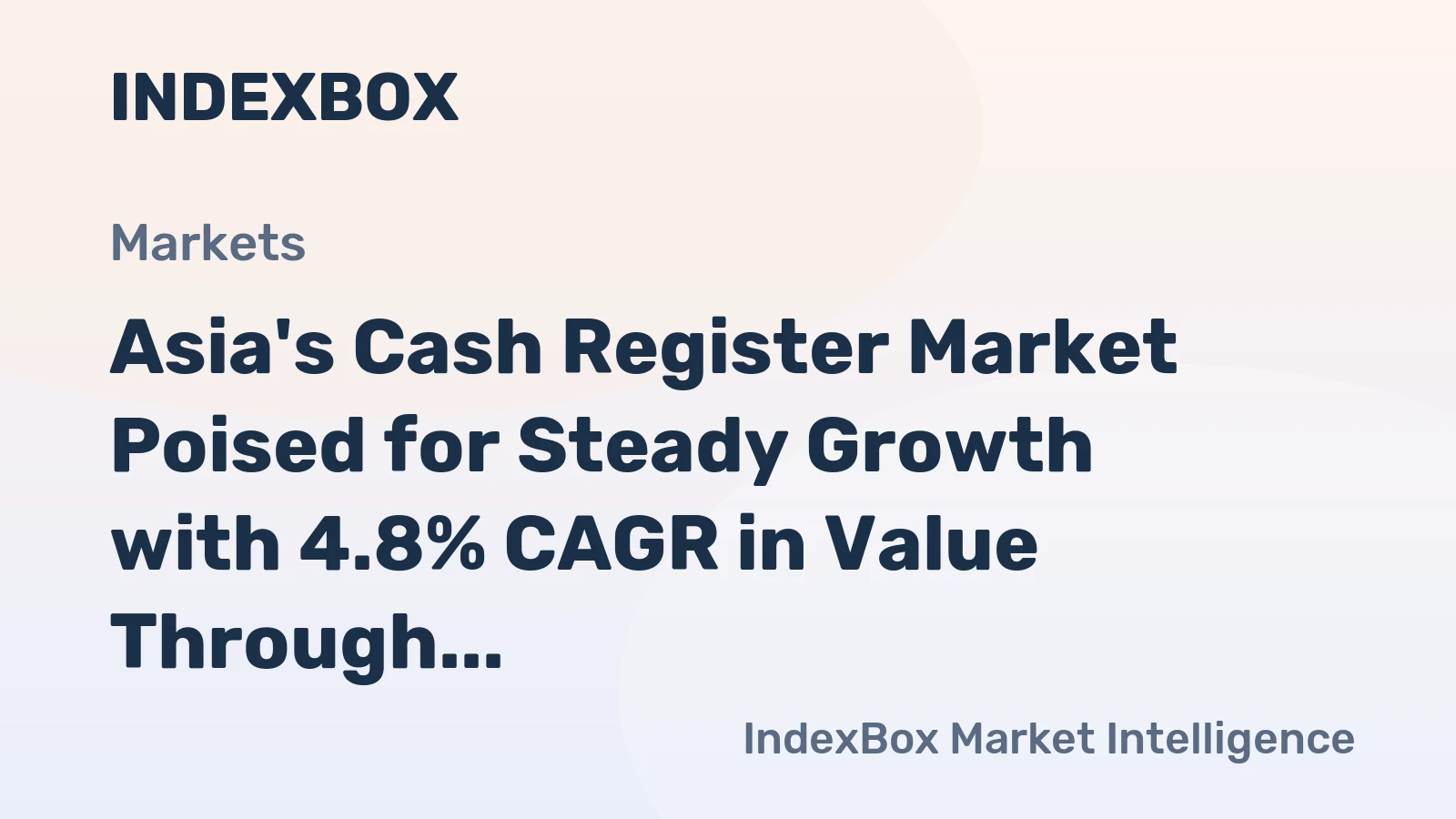Asia's Cash Register Market Poised for Steady Growth with 4.8% CAGR in Value Through 2035