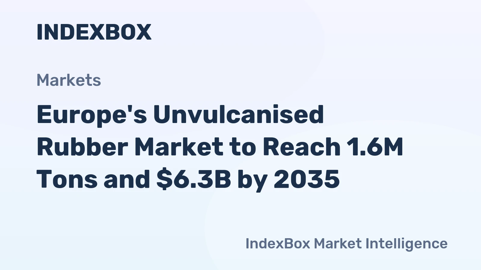 Europe's Unvulcanised Rubber Market to Reach 1.6M Tons and $6.3B by 2035