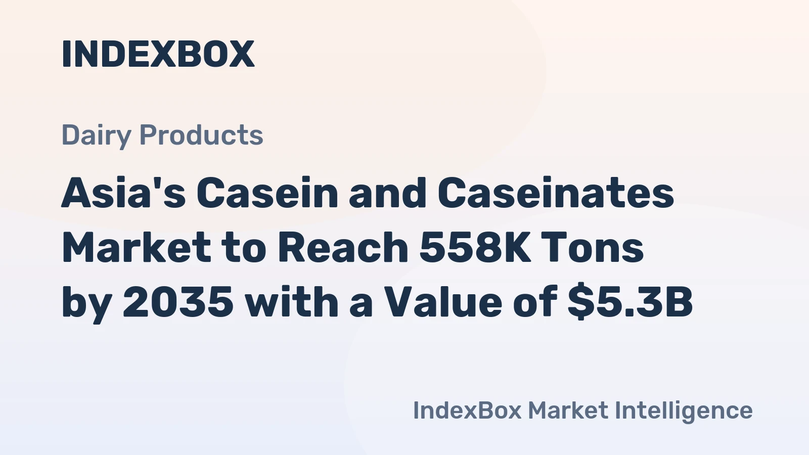 Asia's Casein and Caseinates Market to Reach 558K Tons by 2035 with a Value of $5.3B