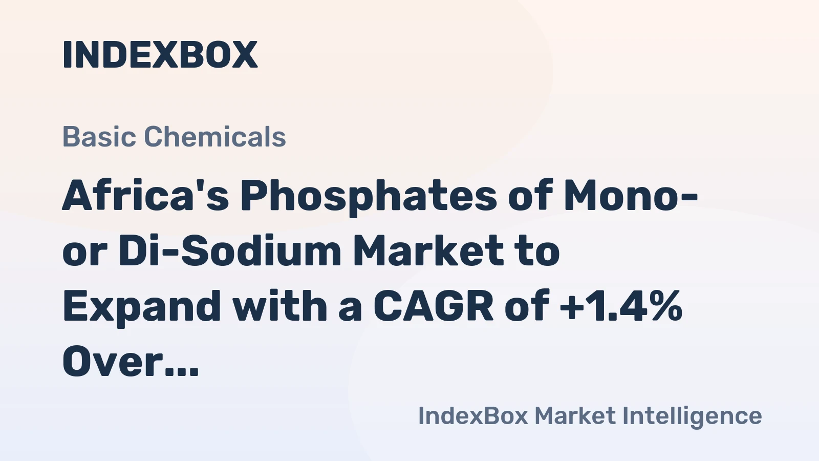 Africa's Phosphates of Mono- or Di-Sodium Market to Expand with a CAGR of +1.4% Over 2024-2035