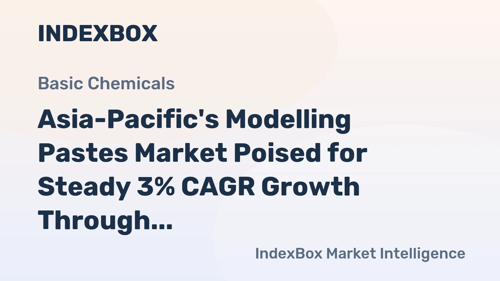 Asia-Pacific's Modelling Pastes Market Poised for Steady 3% CAGR Growth Through 2035