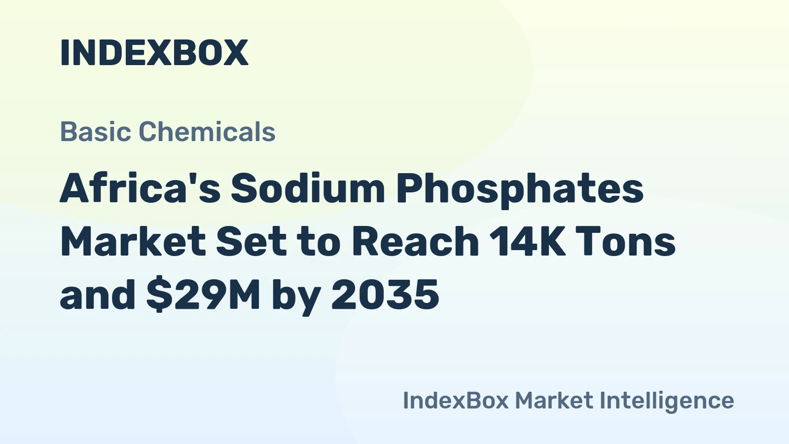 Africa's Sodium Phosphates Market Set to Reach 14K Tons and $29M by 2035