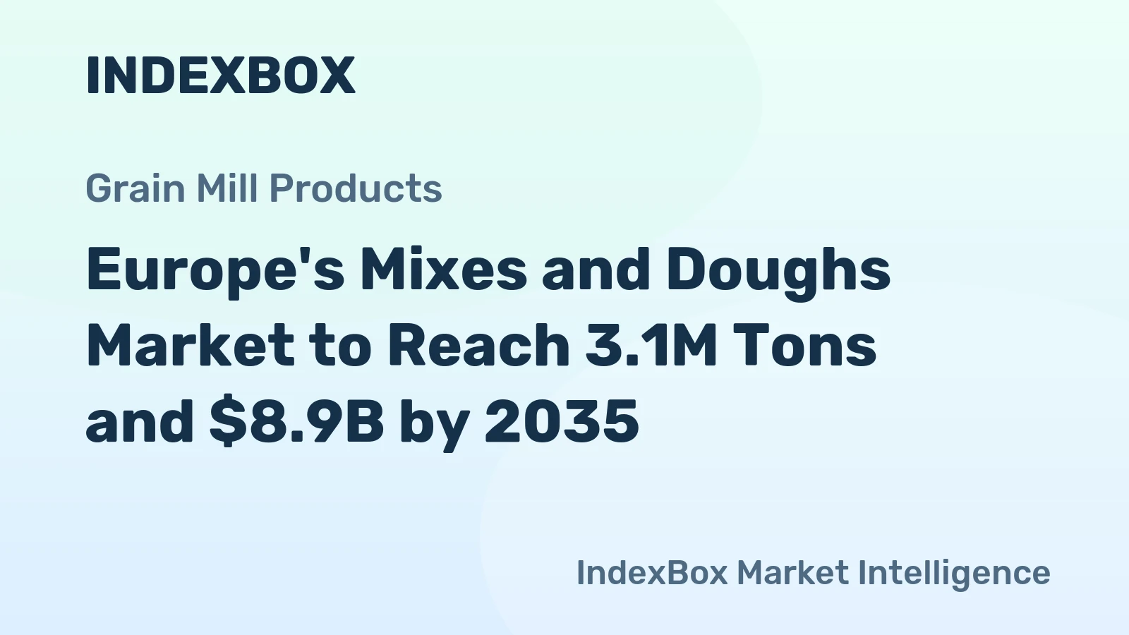 Europe's Mixes and Doughs Market to Reach 3.1M Tons and $8.9B by 2035