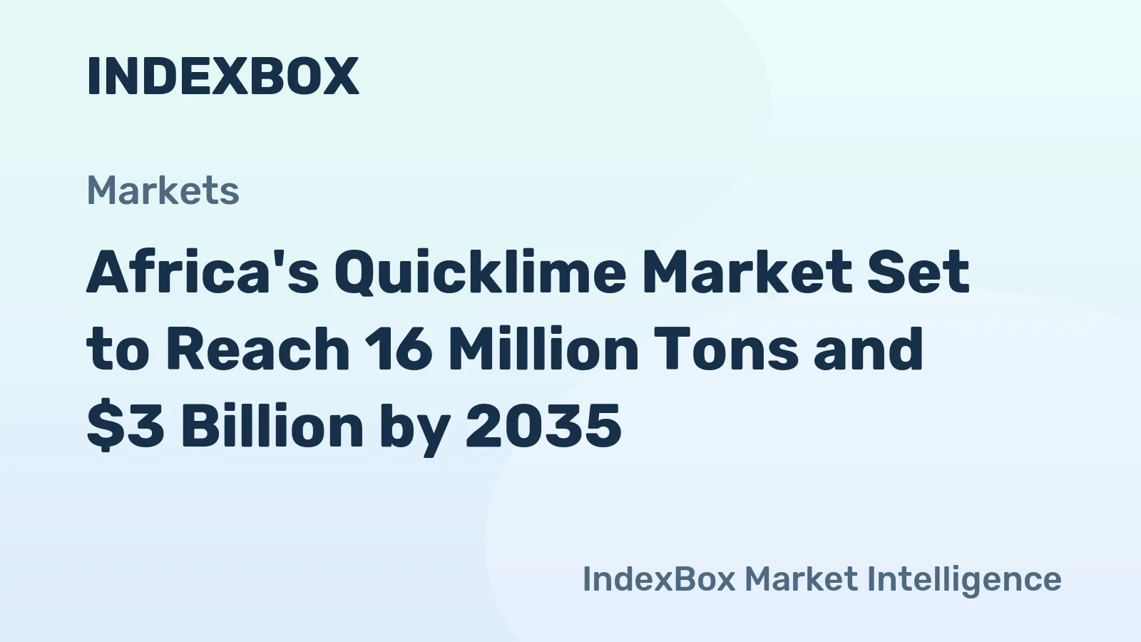 Africa's Quicklime Market Set to Reach 16 Million Tons and $3 Billion by 2035