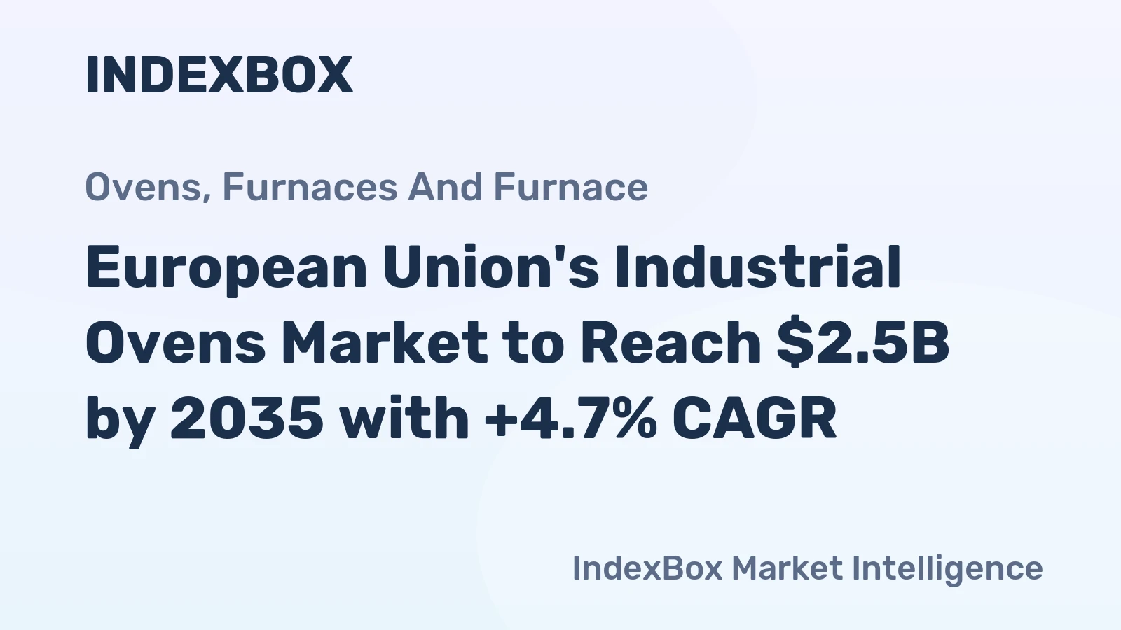 European Union's Industrial Ovens Market to Reach $2.5B by 2035 with +4.7% CAGR