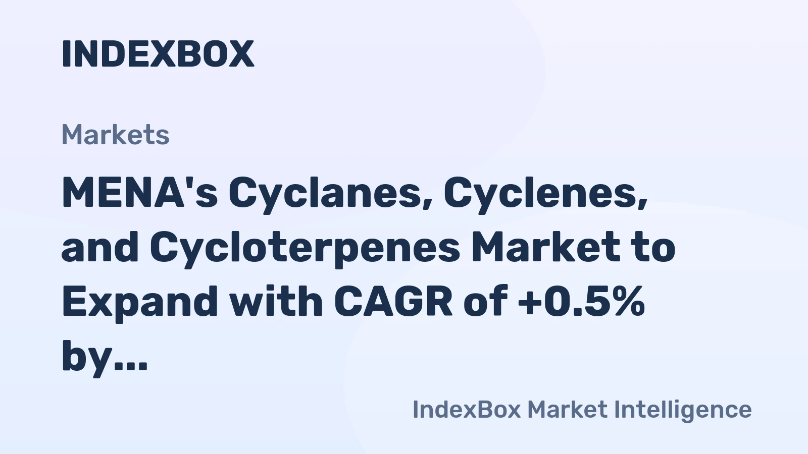 MENA's Cyclanes, Cyclenes, and Cycloterpenes Market to Expand with CAGR of +0.5% by 2035