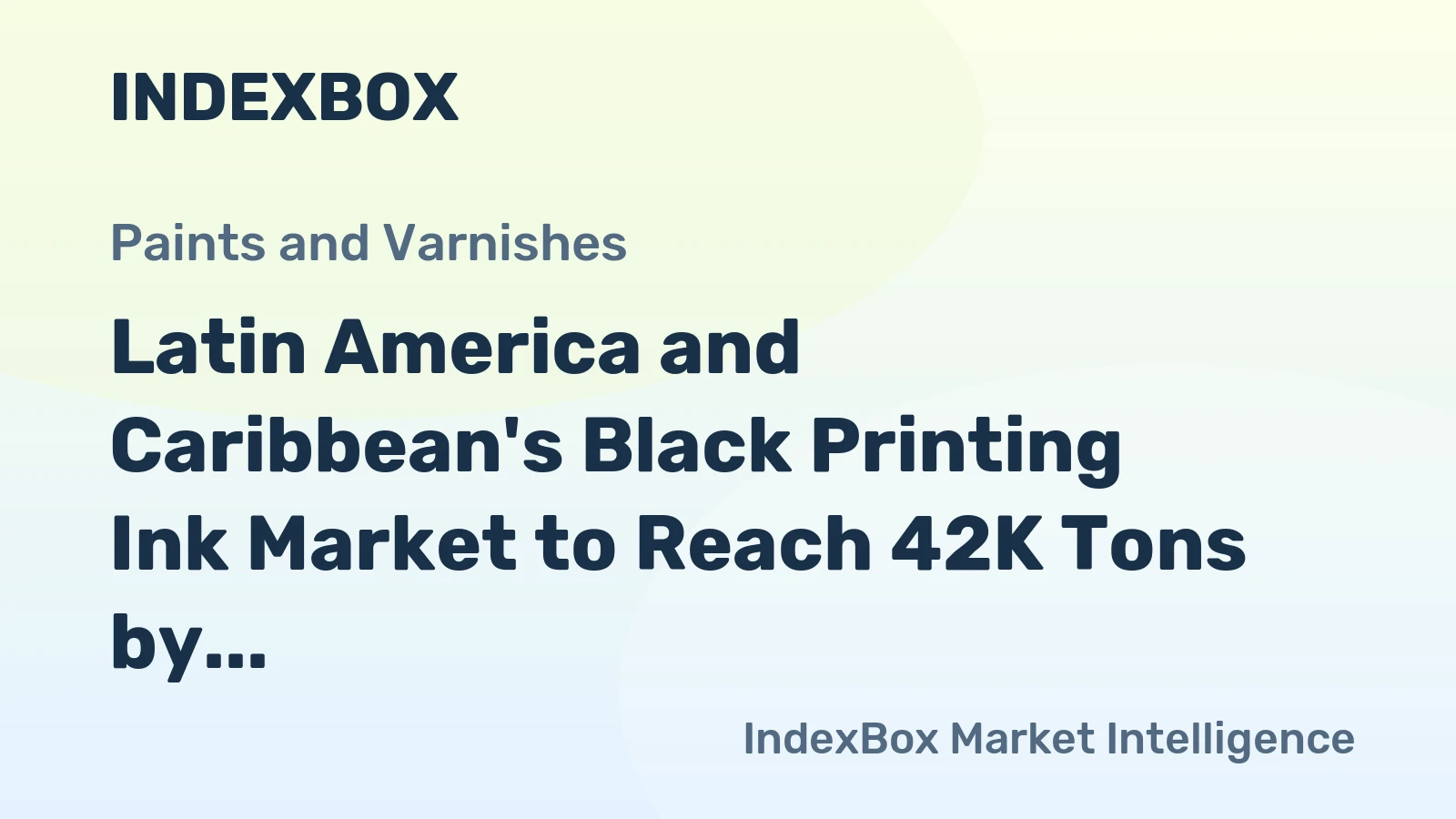 Latin America and Caribbean's Black Printing Ink Market to Reach 42K Tons by 2035, Valued at $456M