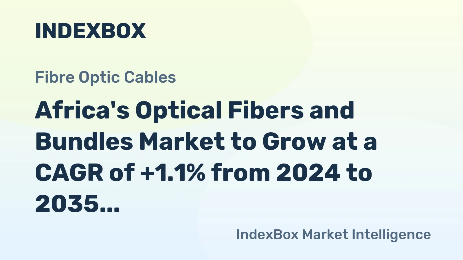 Africa's Optical Fibers and Bundles Market to Grow at a CAGR of +1.1% from 2024 to 2035, reaching 35K tons