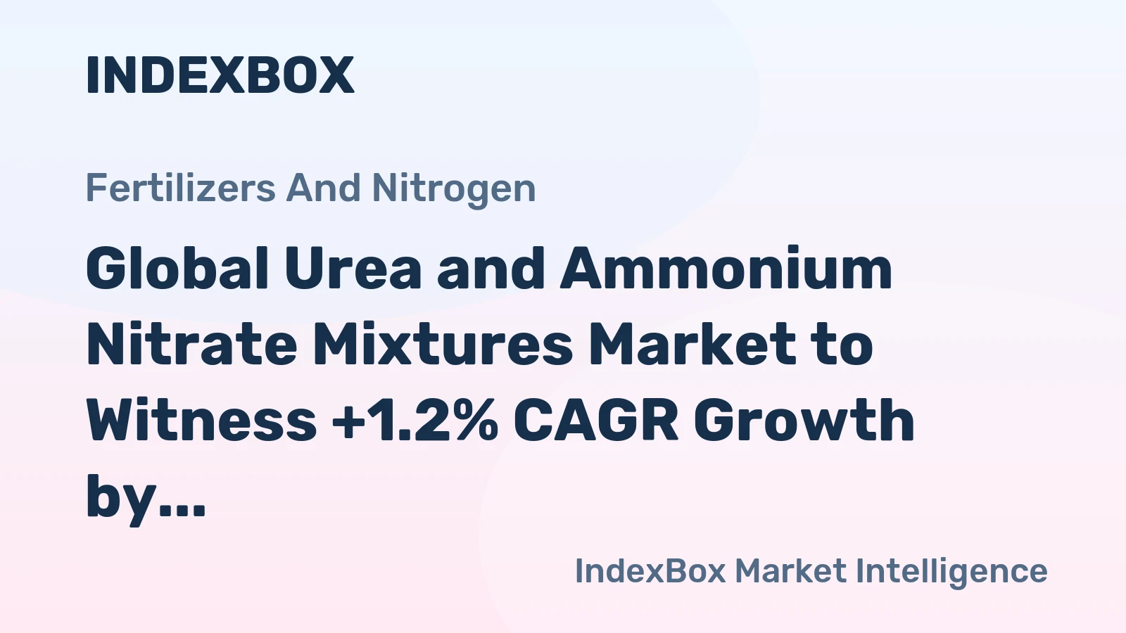 Global Urea and Ammonium Nitrate Mixtures Market to Witness +1.2% CAGR Growth by 2035