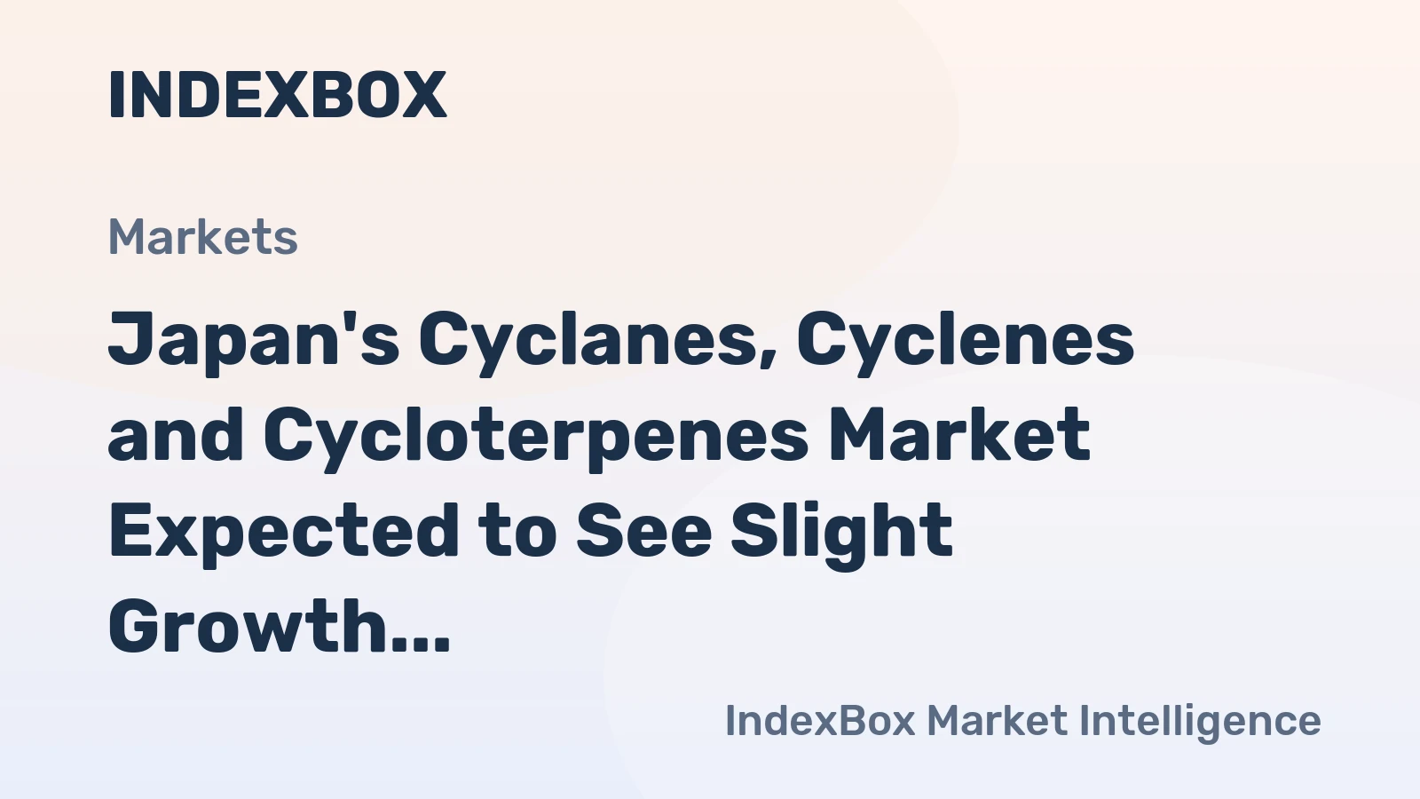 Japan's Cyclanes, Cyclenes and Cycloterpenes Market Expected to See Slight Growth with +0.2% CAGR