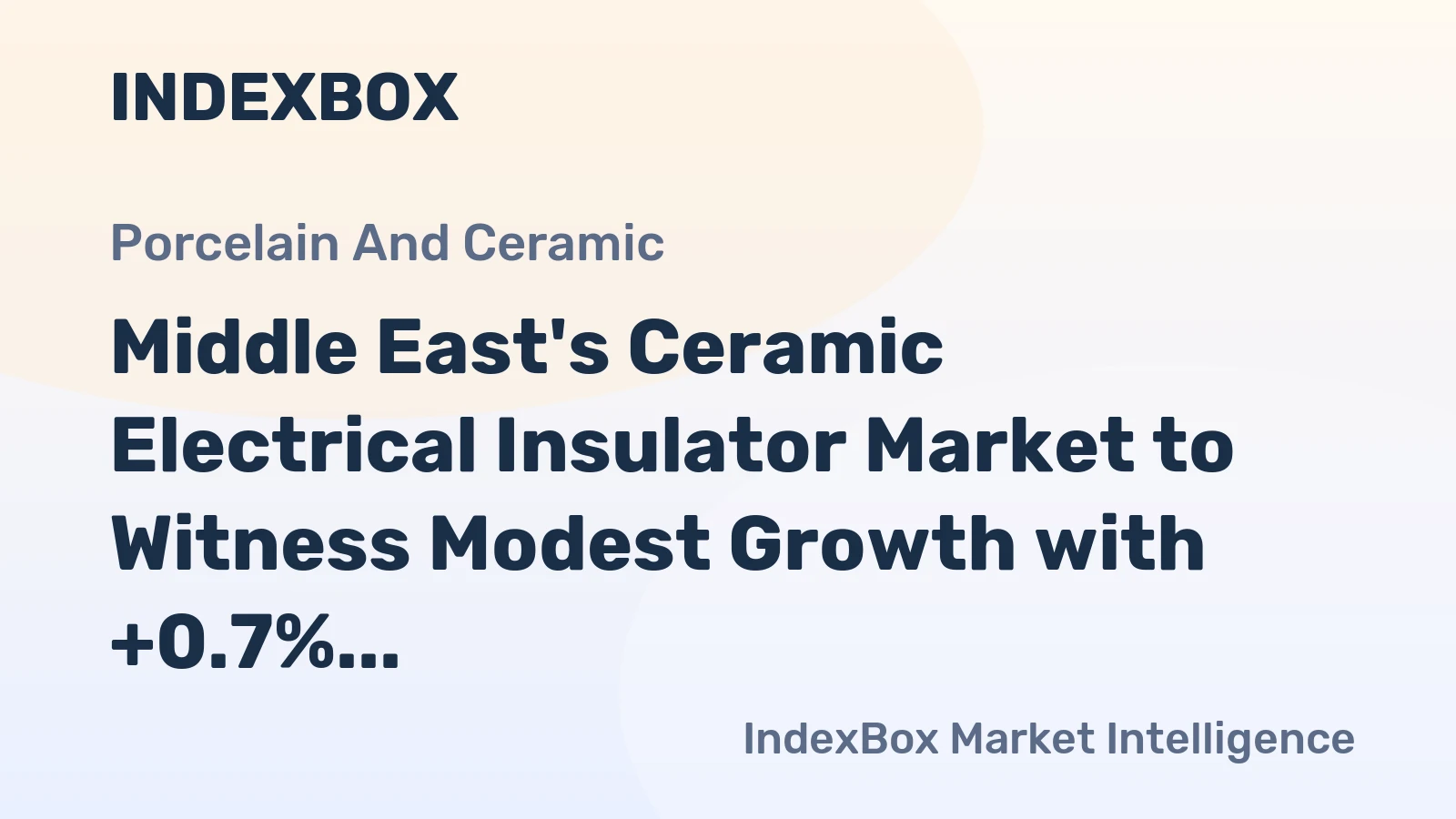 Middle East's Ceramic Electrical Insulator Market to Witness Modest Growth with +0.7% CAGR by 2035