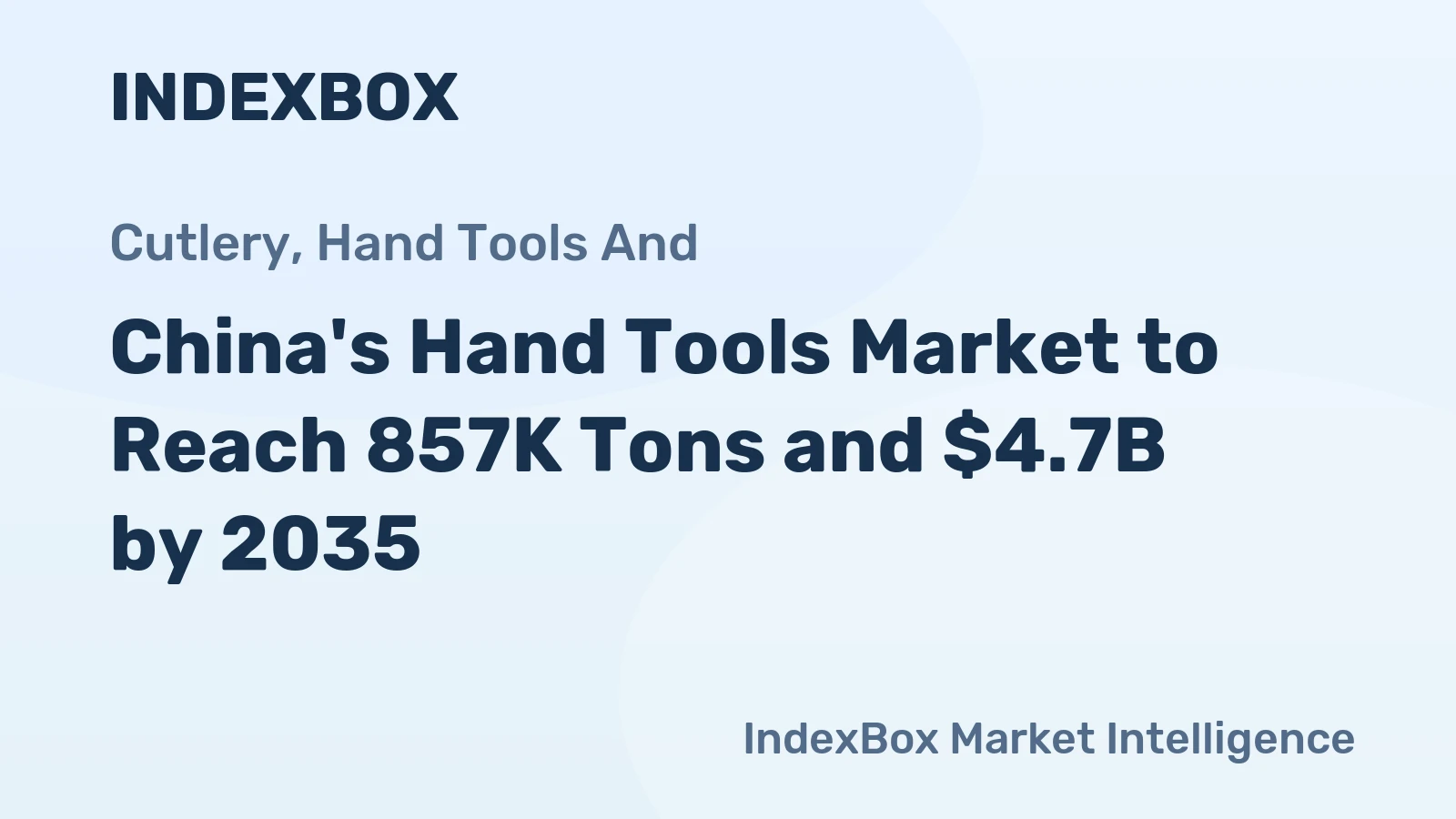 China's Hand Tools Market to Reach 857K Tons and $4.7B by 2035
