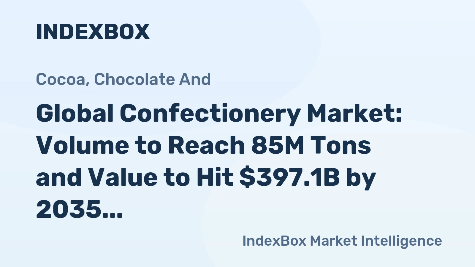 Global Confectionery Market: Volume to Reach 85M Tons and Value to Hit $397.1B by 2035