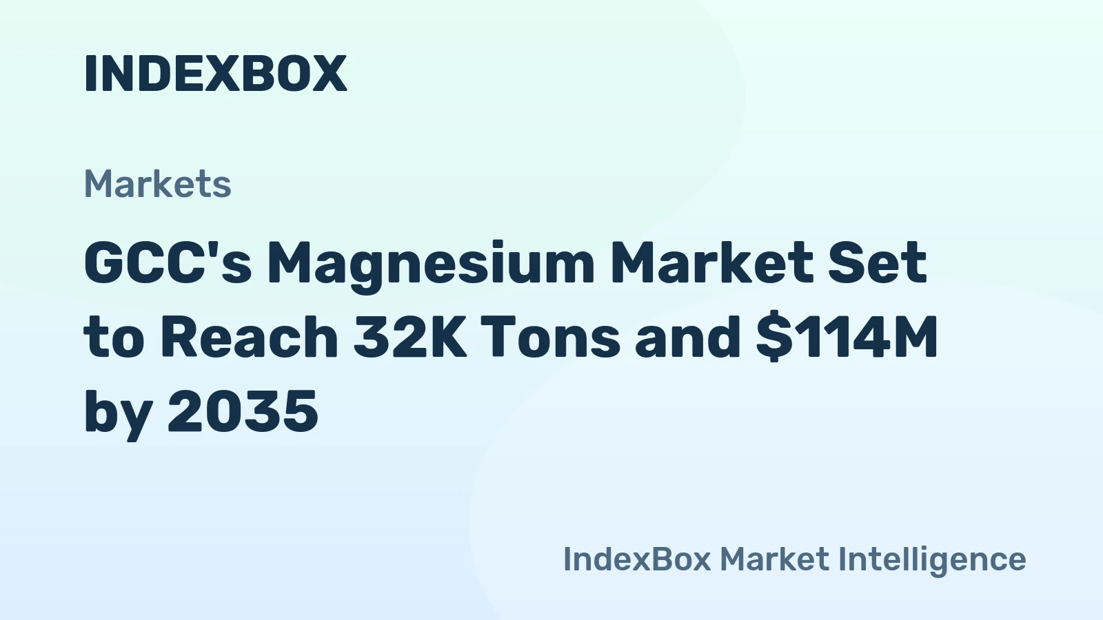 GCC's Magnesium Market Set to Reach 32K Tons and $114M by 2035