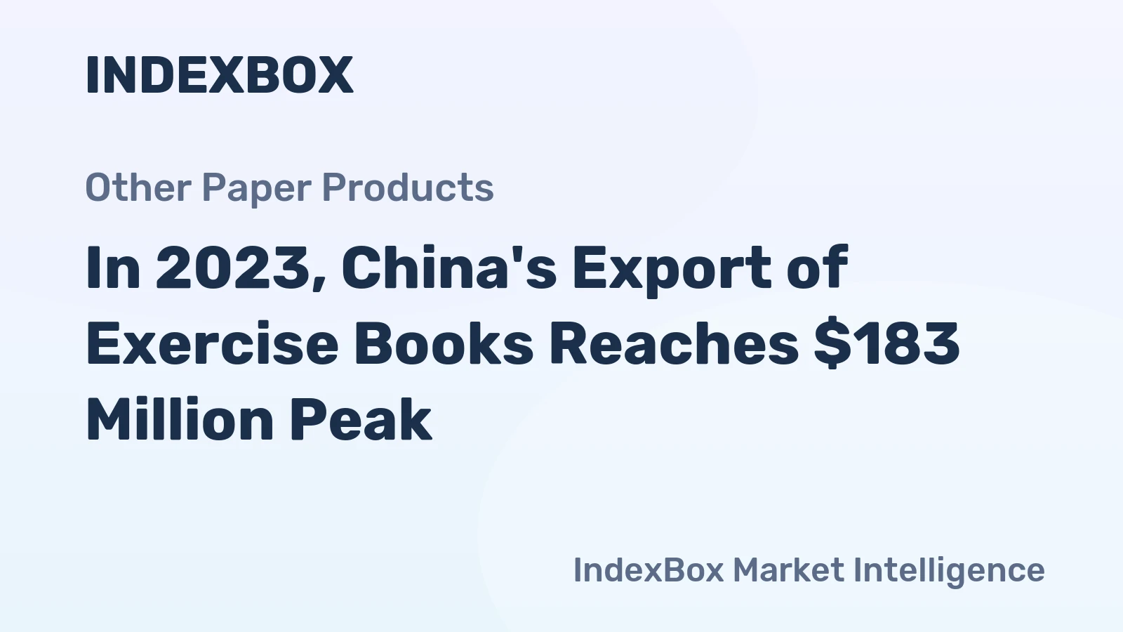 In 2023, China's Export of Exercise Books Reaches $183 Million Peak
