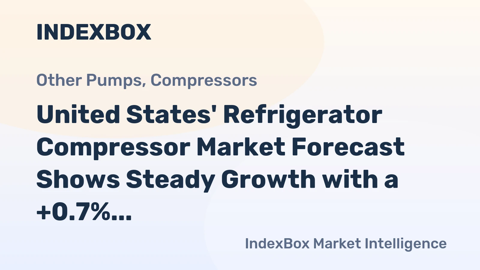United States' Refrigerator Compressor Market Forecast Shows Steady Growth with a +0.7% Volume CAGR