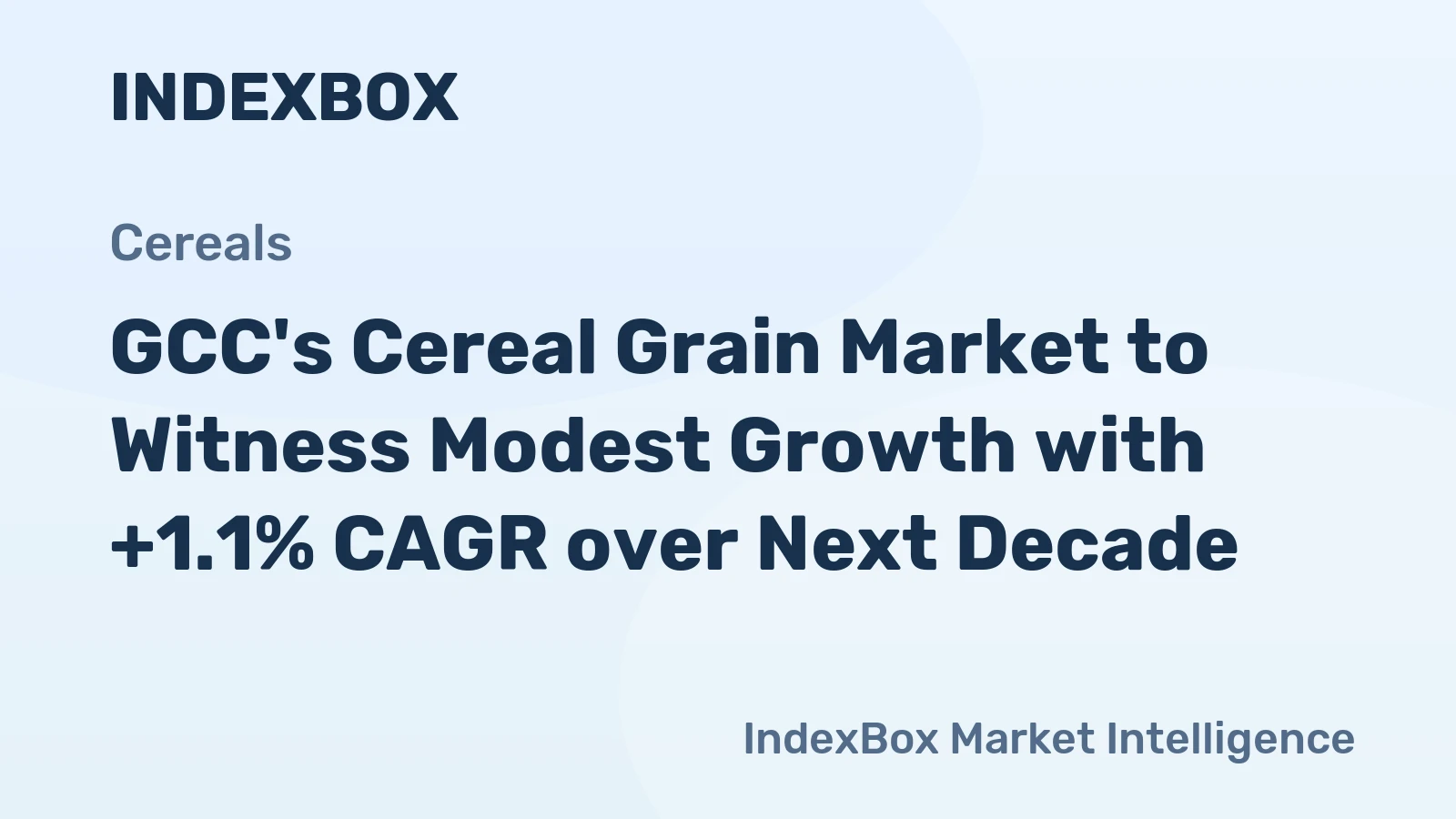 GCC's Cereal Grain Market to Witness Modest Growth with +1.1% CAGR over Next Decade