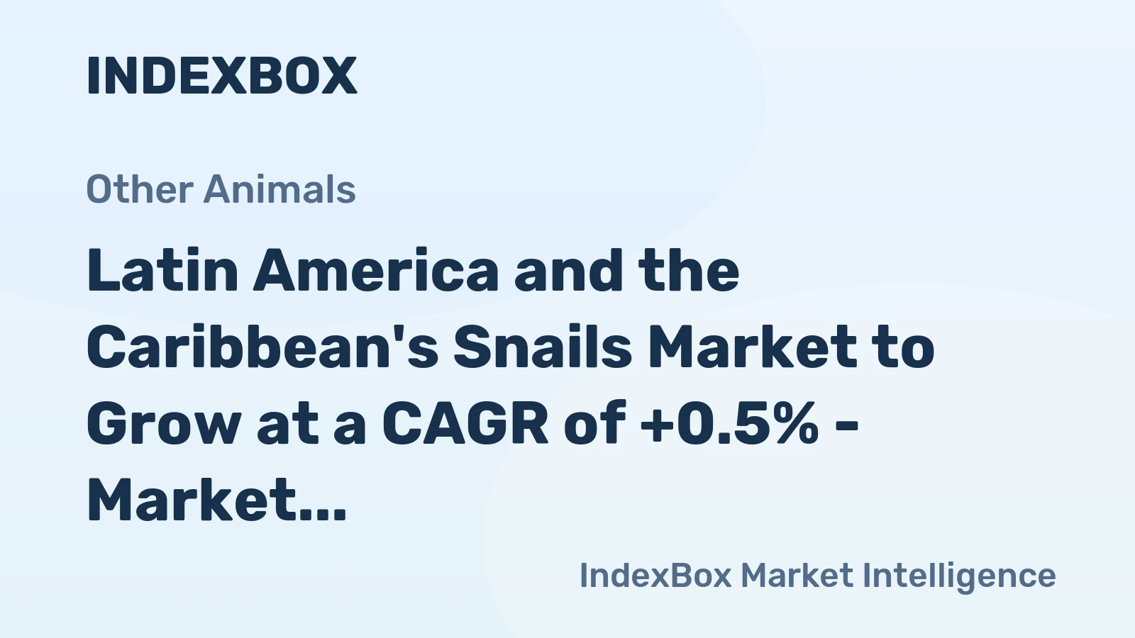 Latin America and the Caribbean's Snails Market to Grow at a CAGR of +0.5% - Market Volume to Reach 524 Tons by 2035