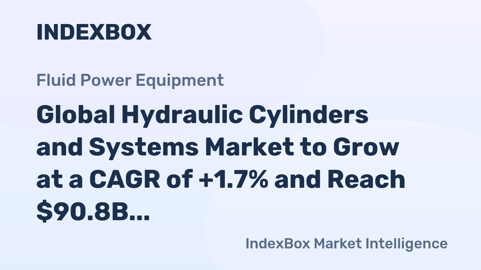 Global Hydraulic Cylinders and Systems Market to Grow at a CAGR of +1.7% and Reach $90.8B by 2035