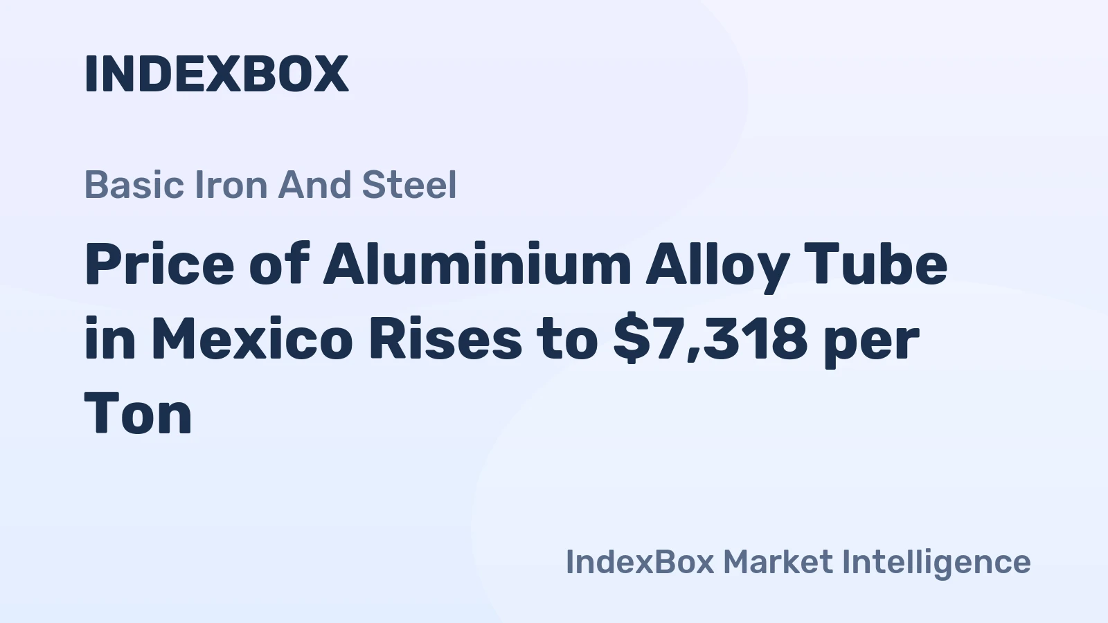 Price of Aluminium Alloy Tube in Mexico Rises to $7,318 per Ton