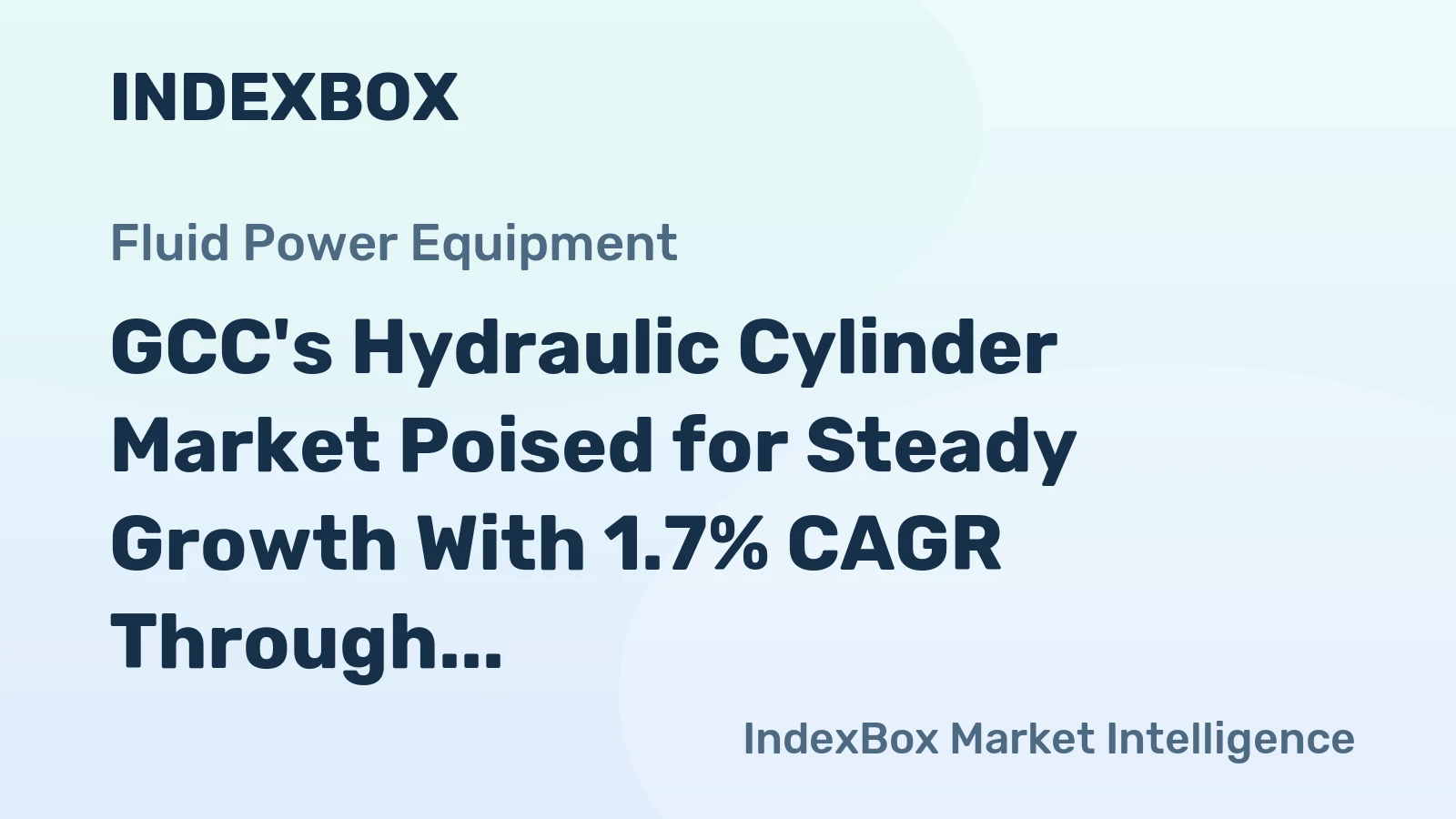 GCC's Hydraulic Cylinder Market Poised for Steady Growth With 1.7% CAGR Through 2035