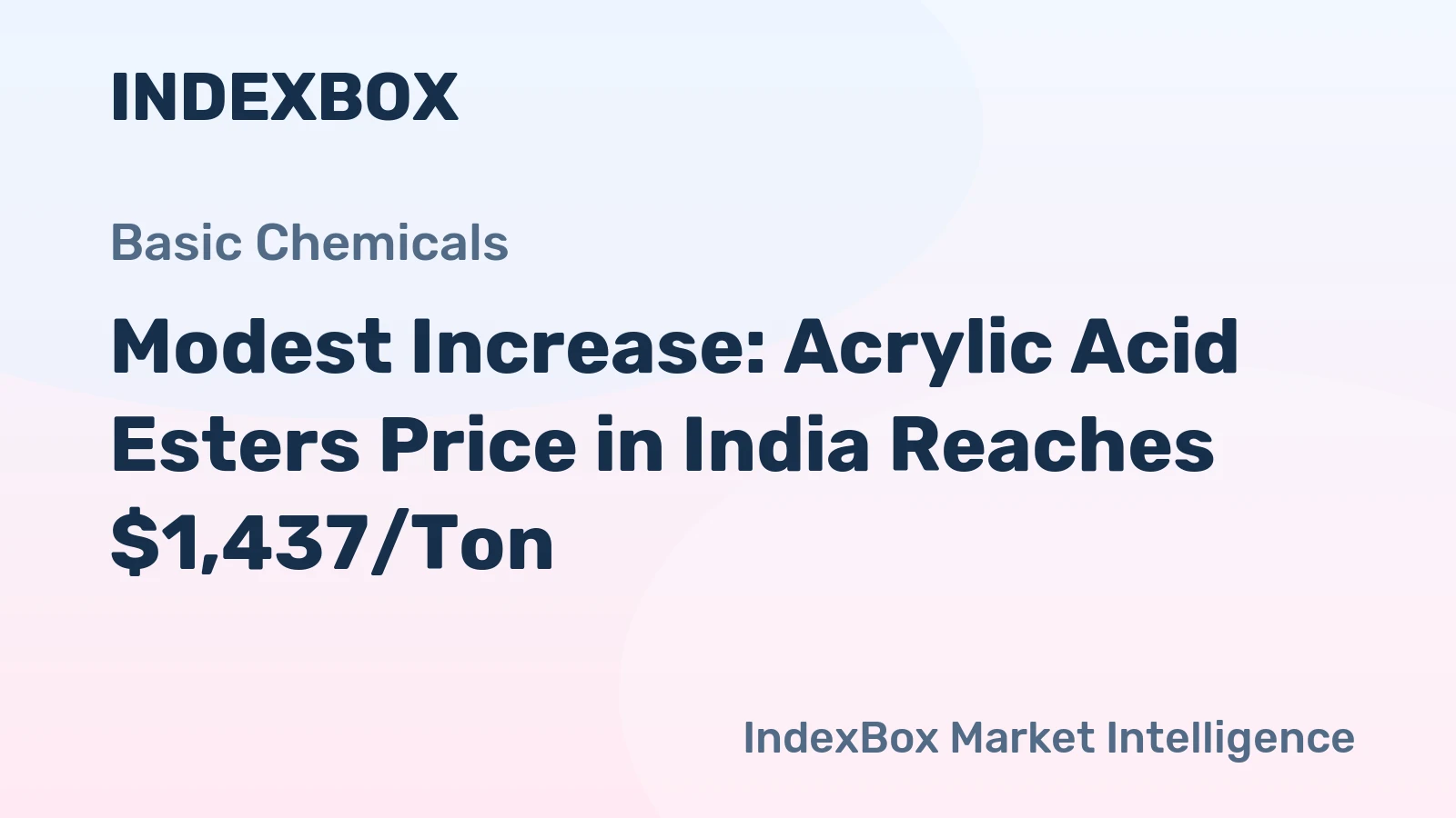 Modest Increase: Acrylic Acid Esters Price in India Reaches $1,437/Ton