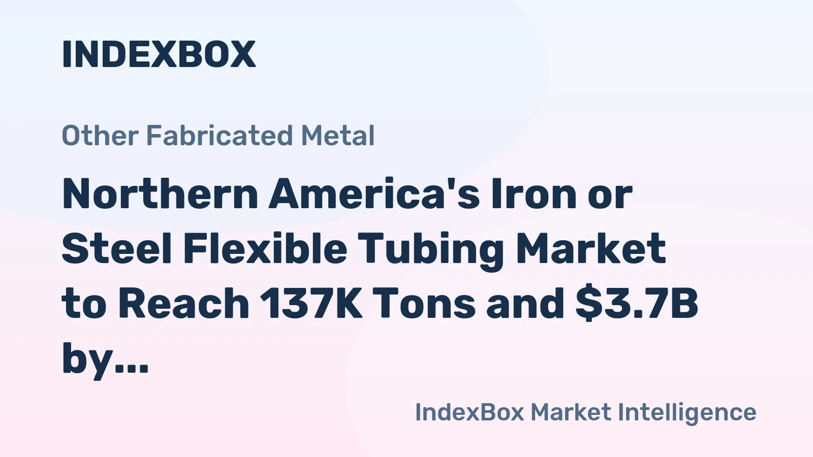 Northern America's Iron or Steel Flexible Tubing Market to Reach 137K Tons and $3.7B by 2035
