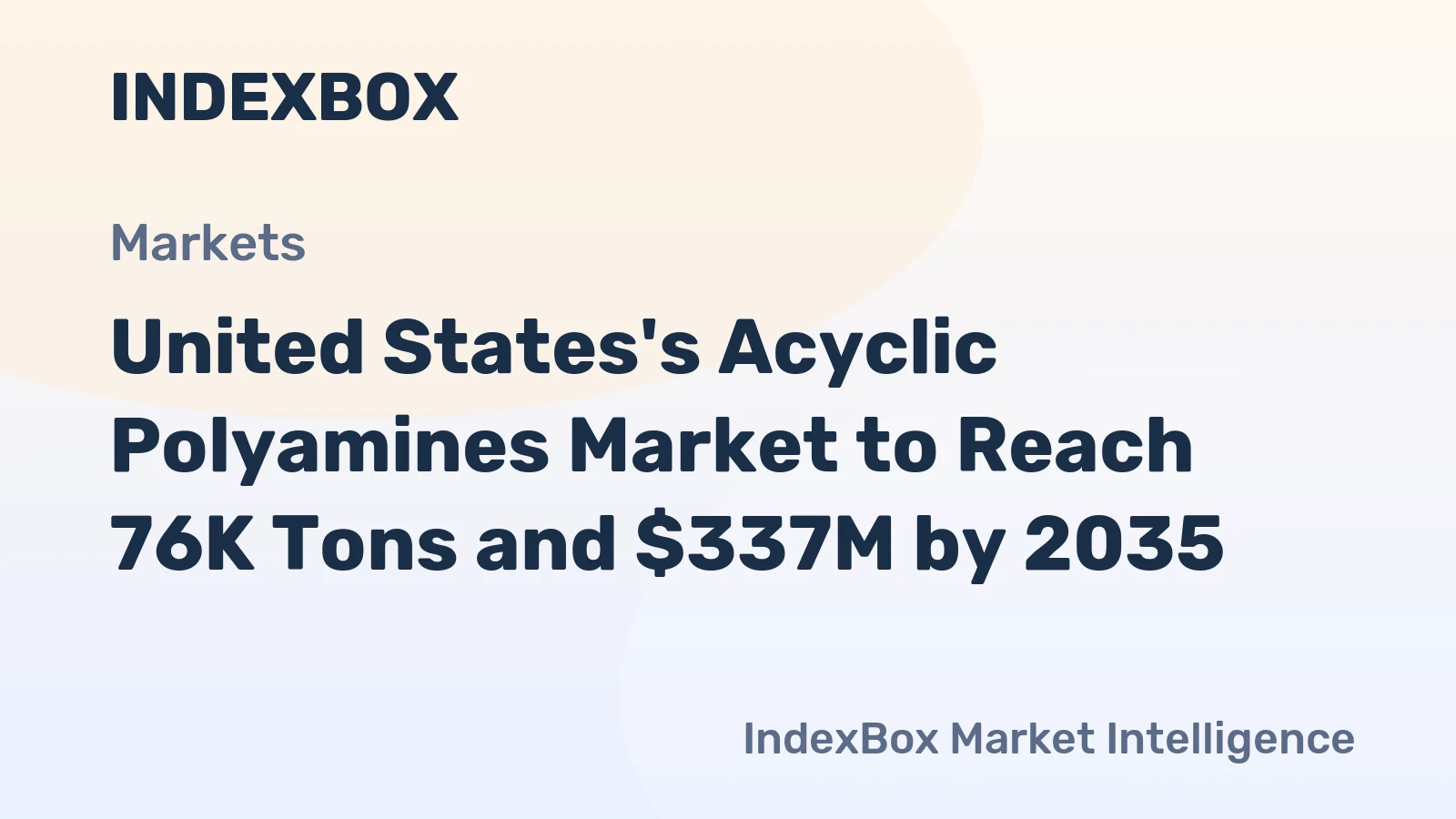 United States's Acyclic Polyamines Market to Reach 76K Tons and $337M by 2035