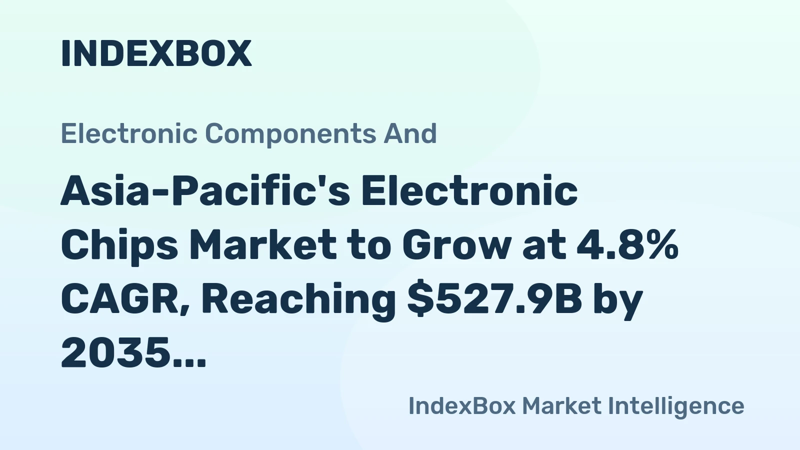 Asia-Pacific's Electronic Chips Market to Grow at 4.8% CAGR, Reaching $527.9B by 2035