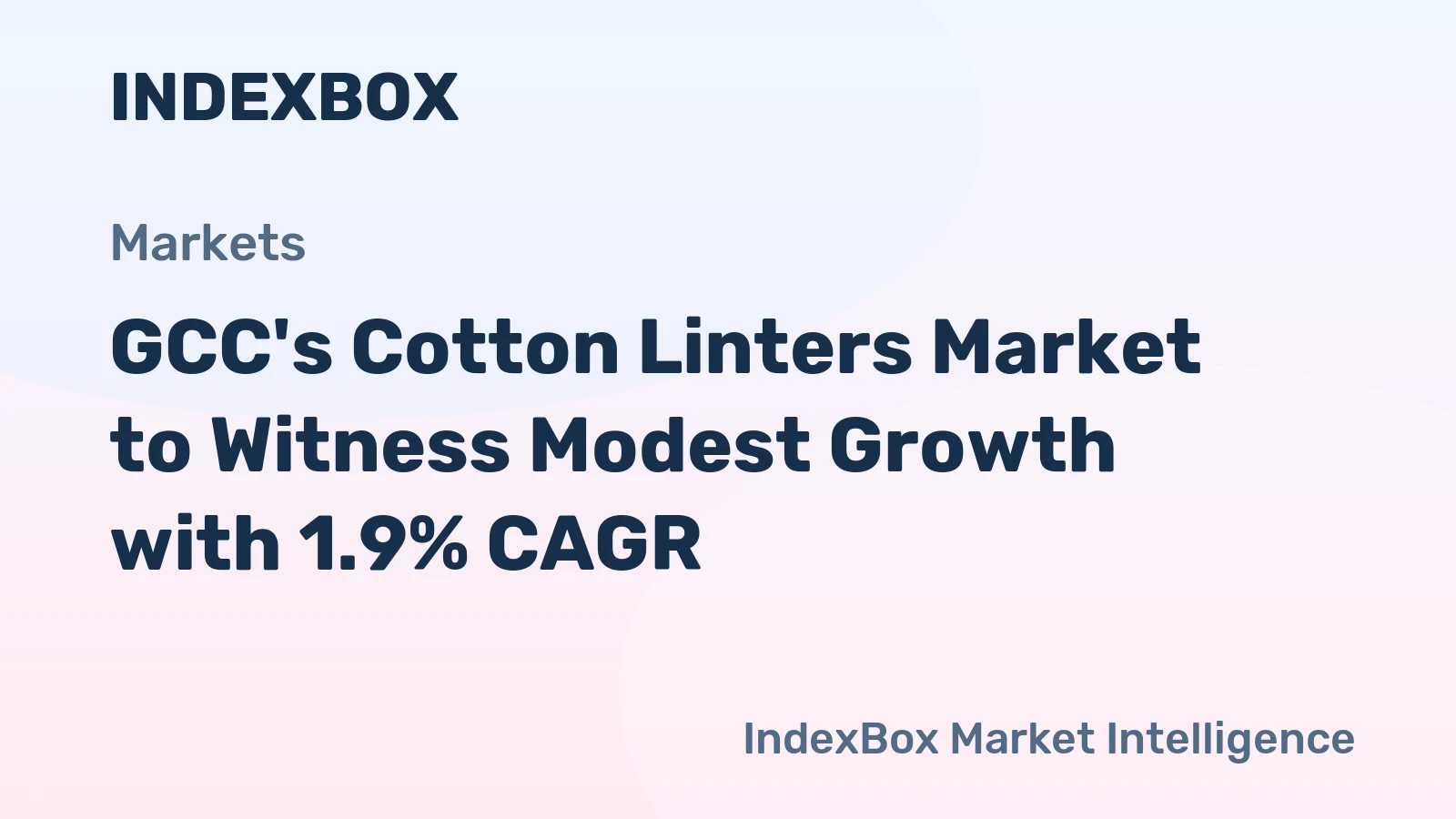 GCC's Cotton Linters Market to Witness Modest Growth with 1.9% CAGR