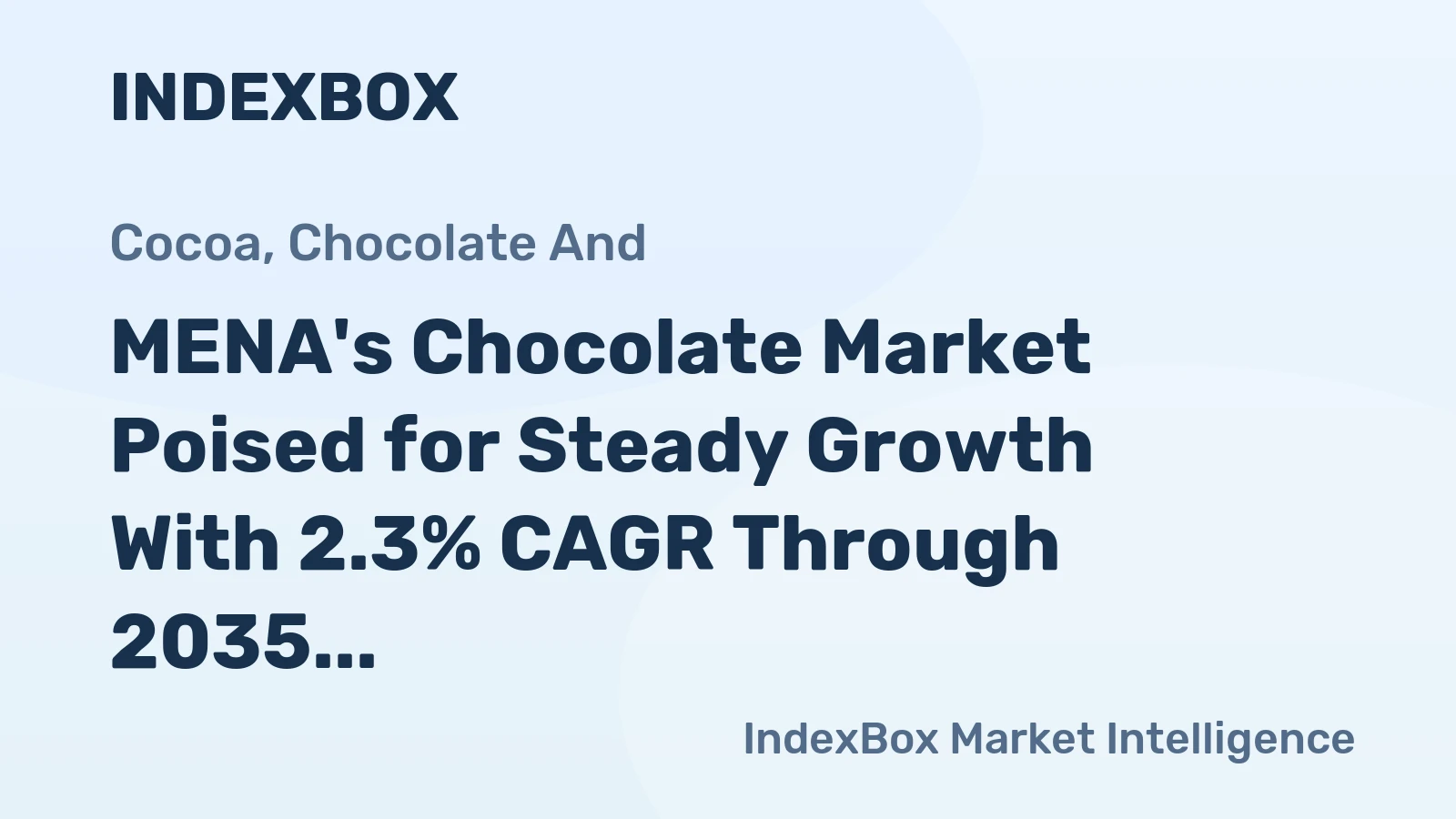 MENA's Chocolate Market Poised for Steady Growth With 2.3% CAGR Through 2035